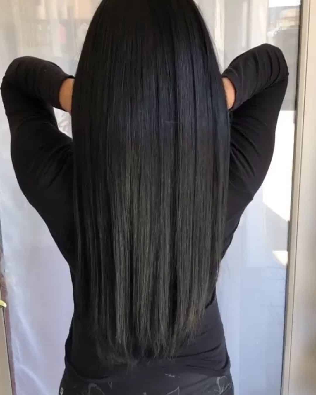 Audrey's Long Black Straight Hair Maintenance. - LA Beauty Guide