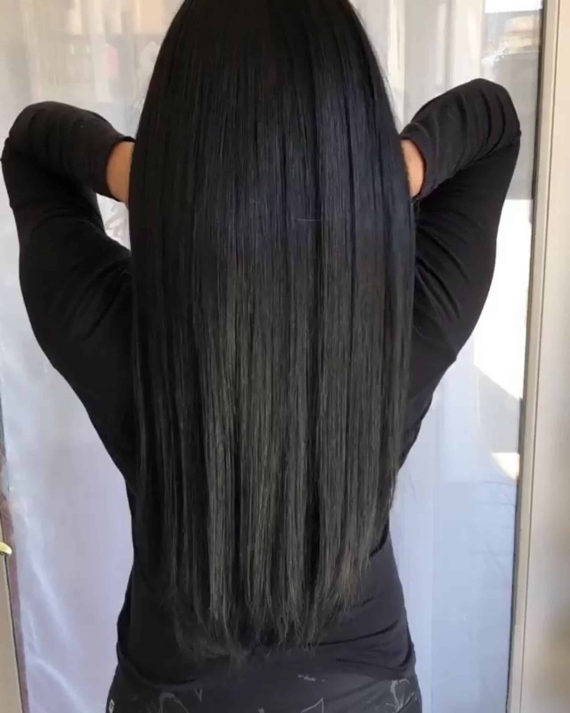 Audrey's Long Black Straight Hair Maintenance. - LA Beauty Guide